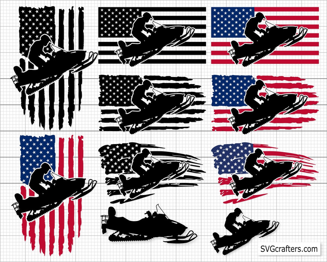 Snowmobile Man Flag SVG, Snowmobile Svg, Sledlife Svg, Skiing Svg ...