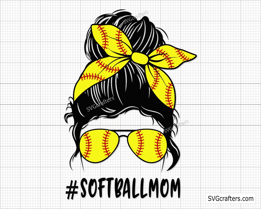 Softball Mom Svg, Softball Svg, Baseball Mom Svg, Softball Clipart ...