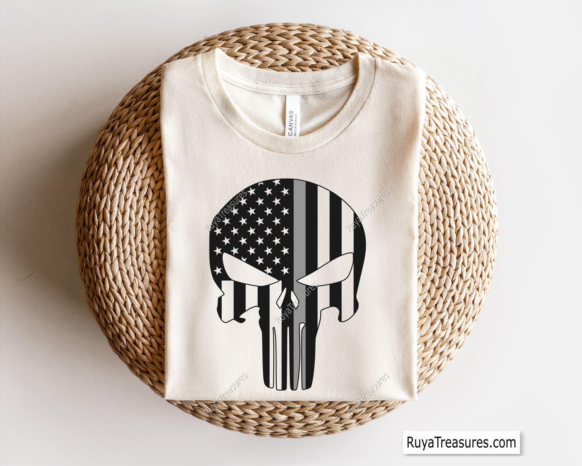 Punisher Correctional Officer Svg, Thin Silver Line Punisher Svg ...