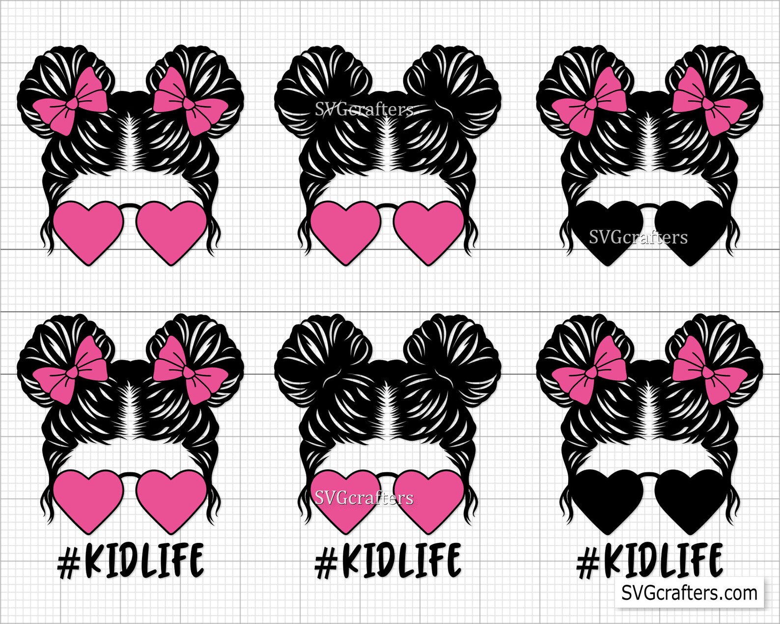 Mom Kid Life Svg, Layered Kid Life Svg, Messy Bun Mom Svg, Leopard Mom ...