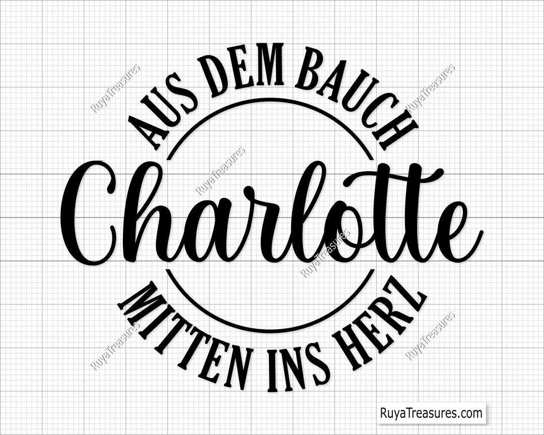 Charlotte Svg Png, German Plotter Svg Png, Baby Shower Gift, Father's ...