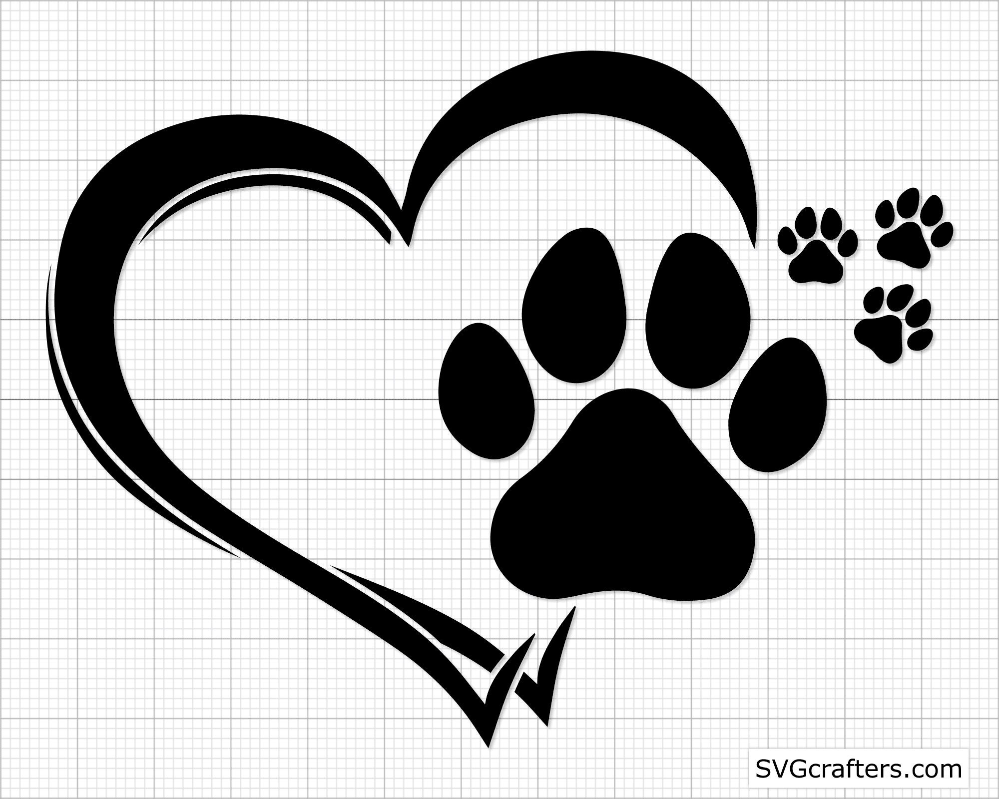 Paw Print Svg, Dog Paw Print Svg, Dog Paw Svg, Paw Svg, Dog Mom Svg ...