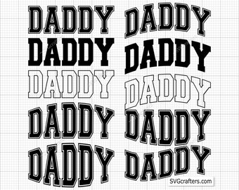 Daddy Varsity Svg Png, Daddy Varsity Curved Svg, Daddy Varsity Letters ...