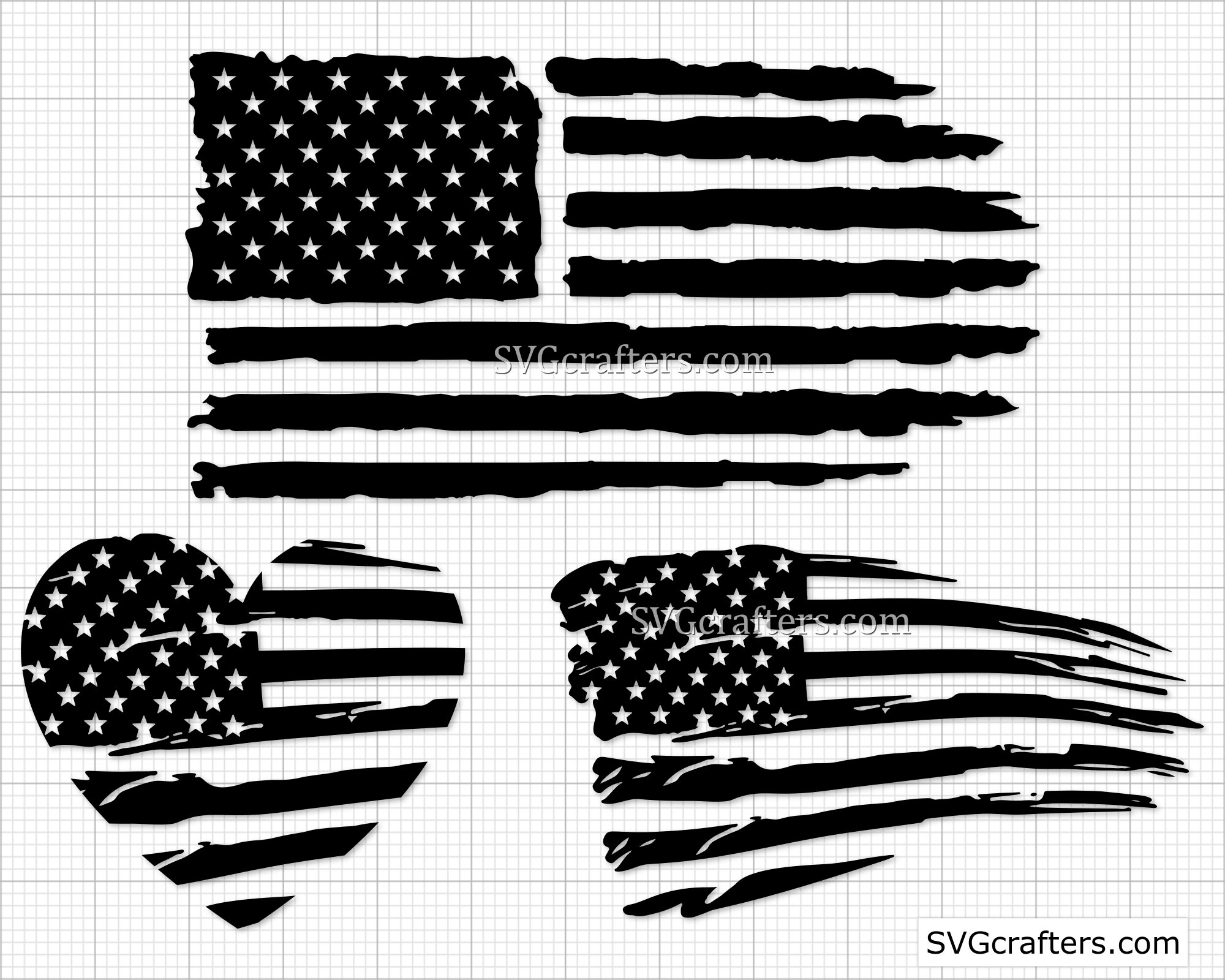 Distressed American Flag Svg American Distressed Flag Svg - Etsy