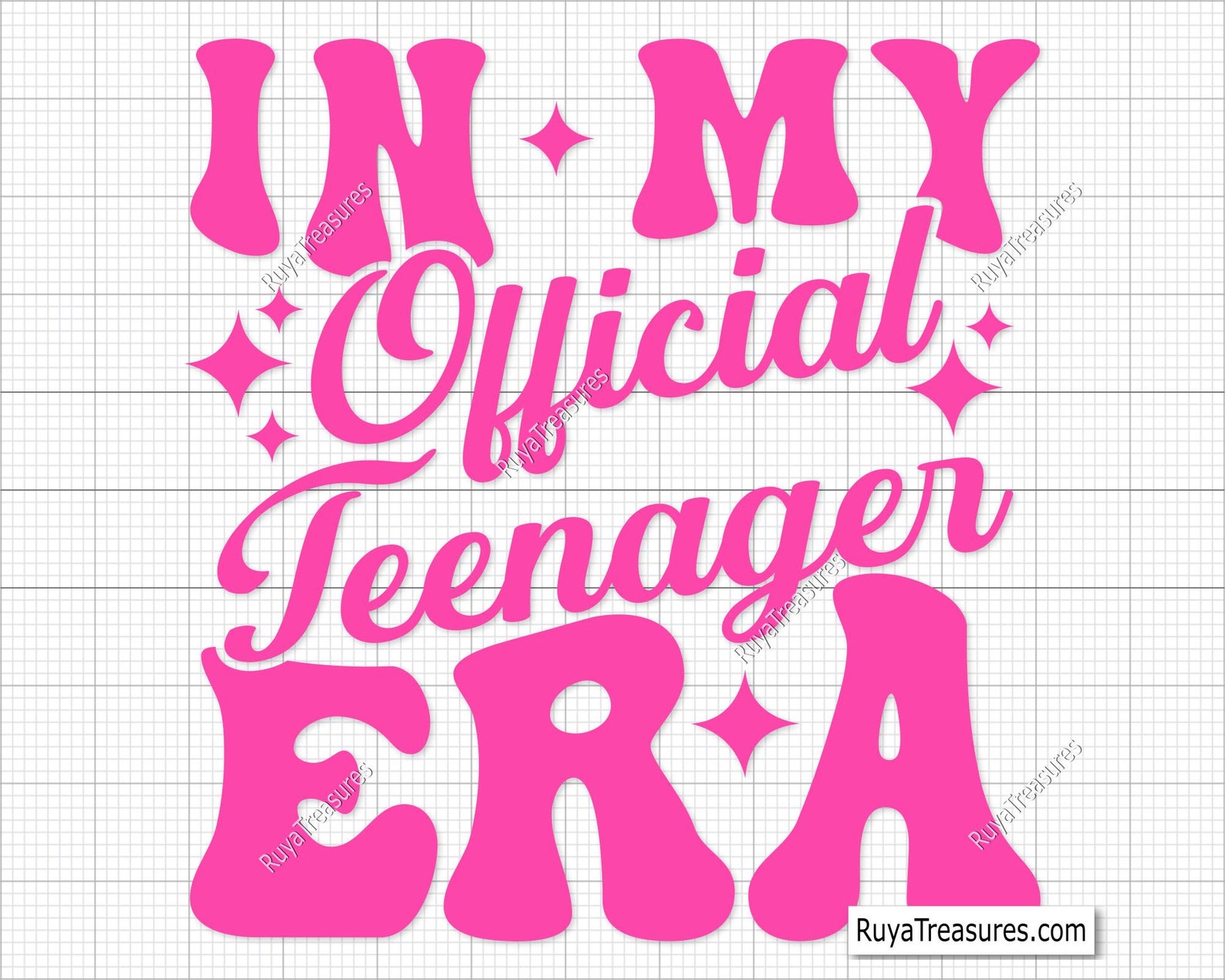 In My Official Teenager Era Svg, 13th Birthday Girl Svg, Teen Birthday ...