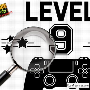 Level 9 Unlocked Svg, 9th Birthday Svg, My 9th Birthday Svg, Nineth ...