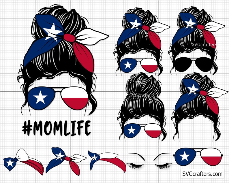 Texas Momlife Svg Mom Life Svg Messy Bun Svg Texas Svg - Etsy