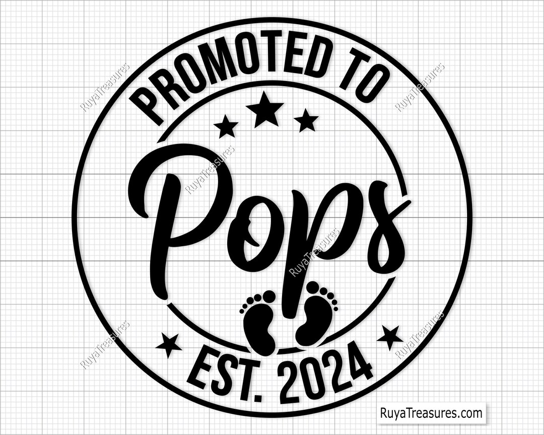 Promoted to Pops Svg Png, Pops Svg Png, Baby Announcement Svg ...