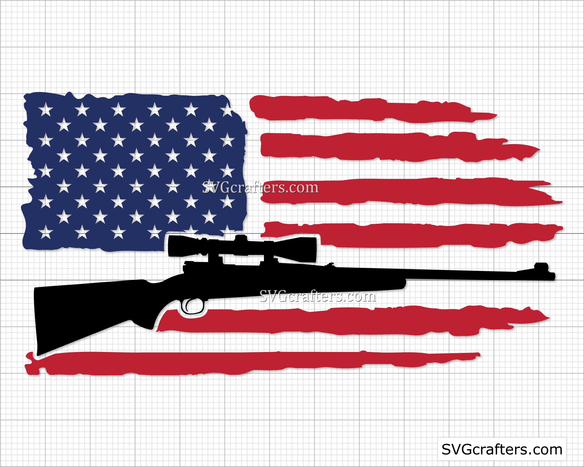 American Gun Flag Svg Rifle Flag Svg Guns Svg 2nd Amendment | Etsy New ...