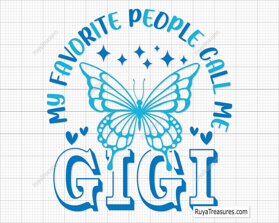 Gigi Quote SVG: Butterfly Grandma Design (digital Download) - Etsy