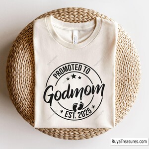 Promoted to Godmom Svg Png, Godmom Svg, Baby Announcement Svg ...