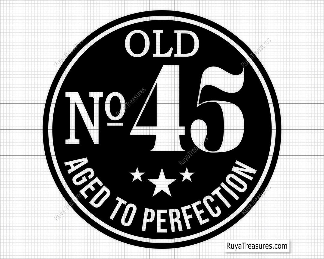 45th Birthday Svg Png, 45th Svg, Aged to Perfection Svg, 45 and ...