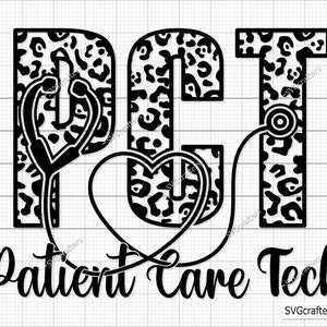PCT Patient Care Technician Svg Png, PCT Svg, Patient Care Tech Svg ...