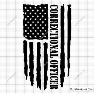 Correctional Officer Flag Svg, Correctional Officer Svg, Corrections ...