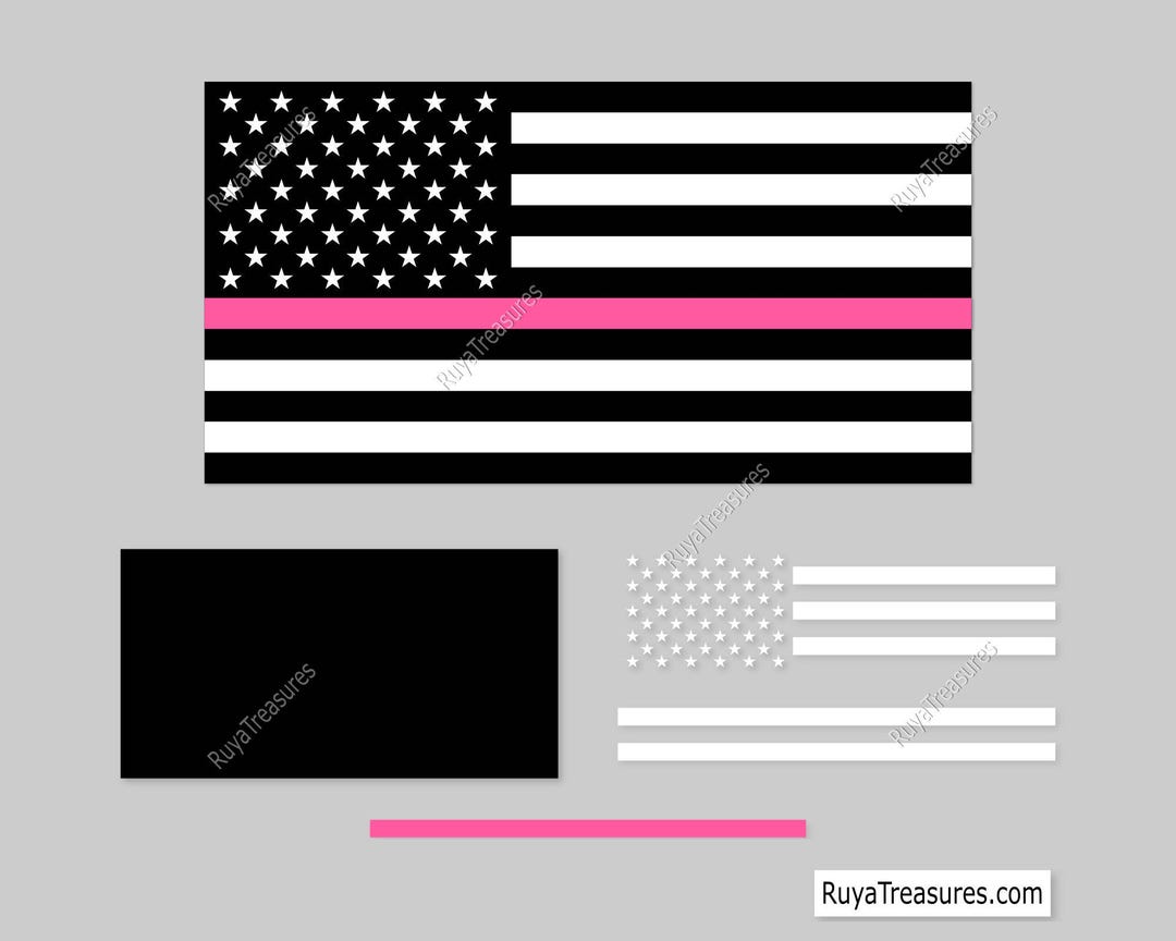 Thin Pink Line Flag Svg, Pink Line Flag Svg, Thin Line Flag Svg, Pink ...
