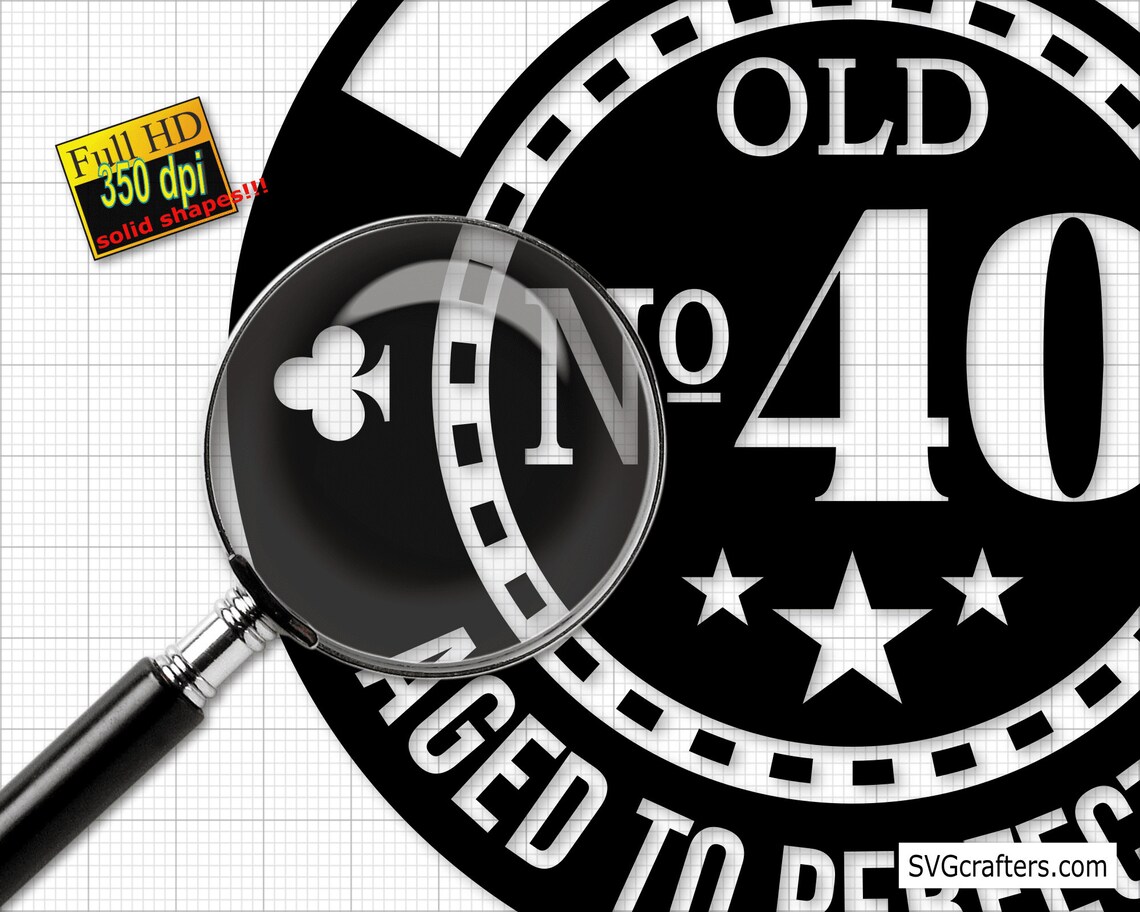 Poker 40th Birthday Svg 40th Svg Old Number 40 Svg 40th Cut | Etsy