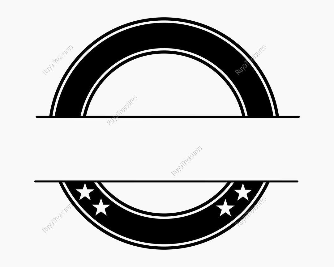 Circle Monogram Svg, Round Monogram Frame Svg, Interlocking Monogram ...