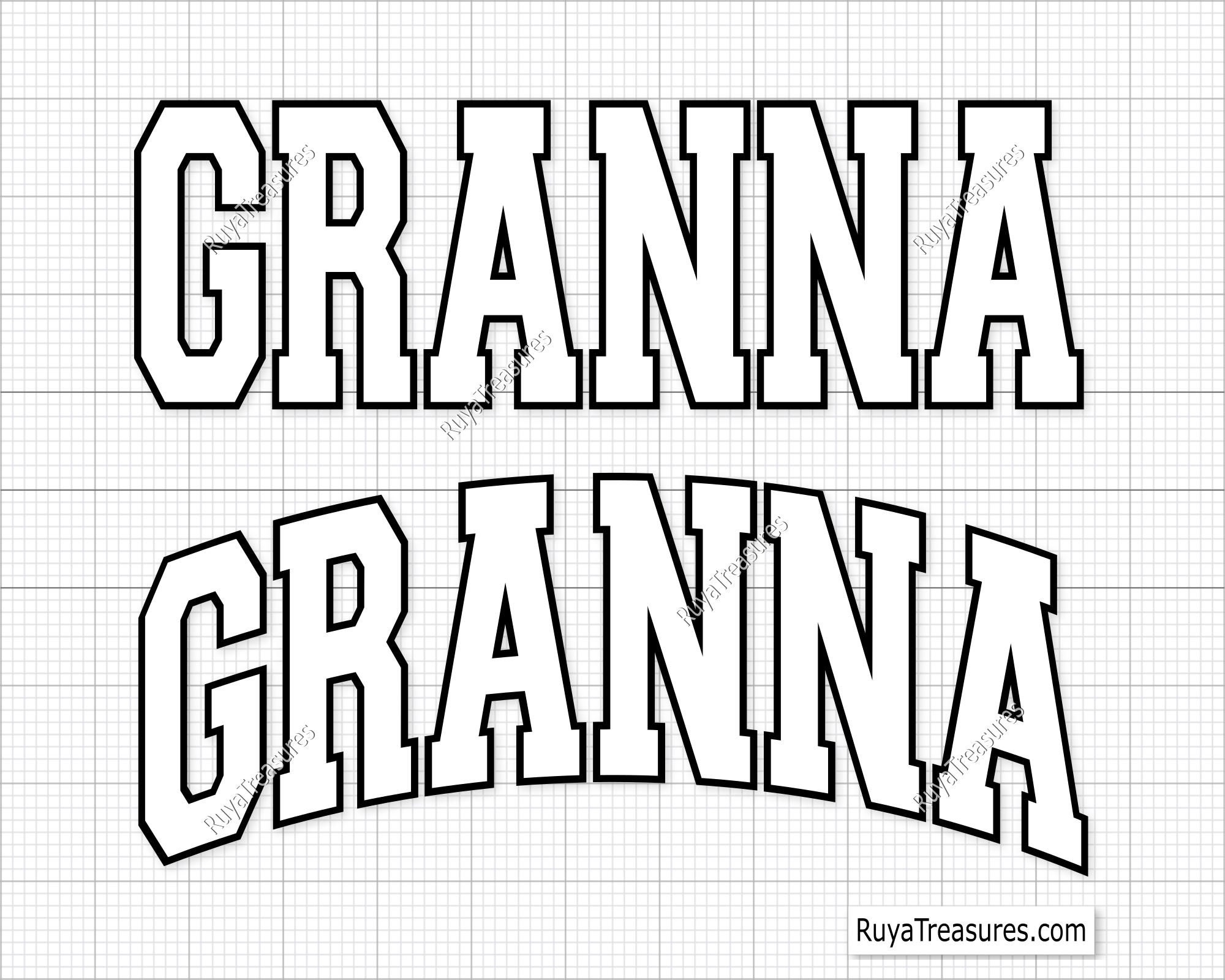 Granna Varsity Svg Png, Granna Varsity Curved Svg, Granna Varsity ...