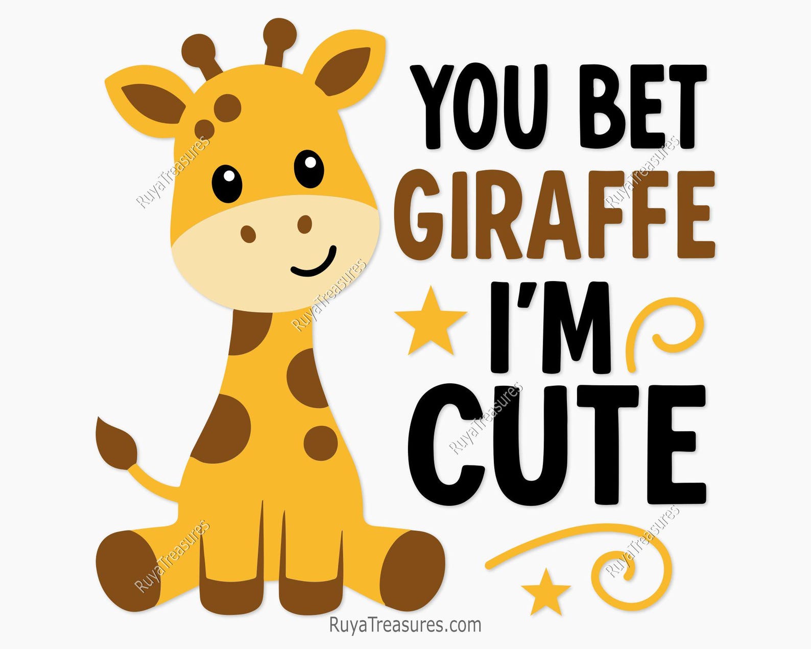 You Bet Giraffe I'm Cute Svg, Onesies Baby Animal Svg, Cute Giraffe Svg ...