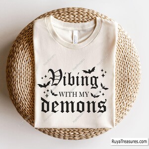 Vibing With My Demons Svg Png, Dark Humor Svg, Funny Svg, Sarcasm Svg ...