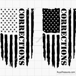 Corrections Flag Svg Png, Thin Silver Line Flag Svg, Correctional ...