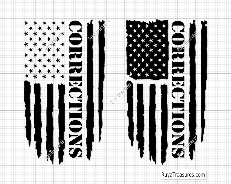 Corrections Flag Svg Png, Thin Silver Line Flag Svg, Correctional ...