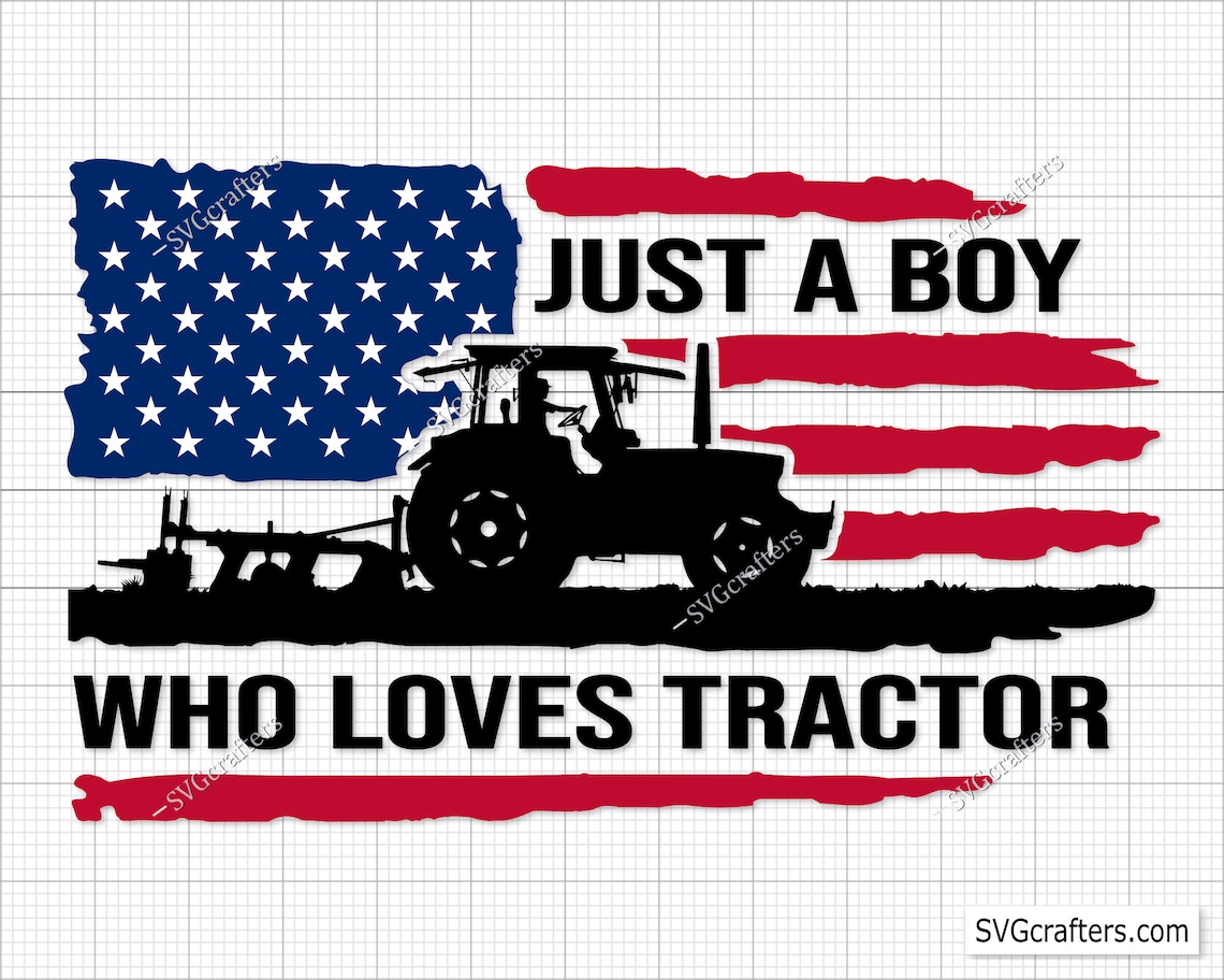 Just A Boy Who Loves Tractors Svg Tractor Svg Farm Svg - Etsy