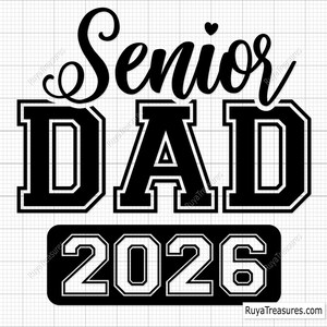 Senior Mom 2026 svg, Senior Dad 2026 svg, Football Mom svg, Klasse von ...