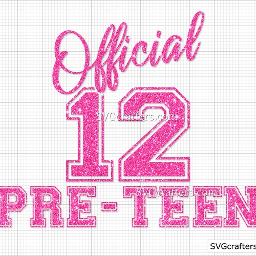 12th Birthday Svg Official 12 Pre-teen Svg My 12th Birthday | Etsy