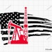 Oilfield Flag Svg, Oilfield Worker Svg, American Flag Oilfield Svg ...