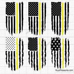 Thin Yellow Line Flag Svg, Dispatcher Svg, 911 Dispatcher Svg, Dispatch ...