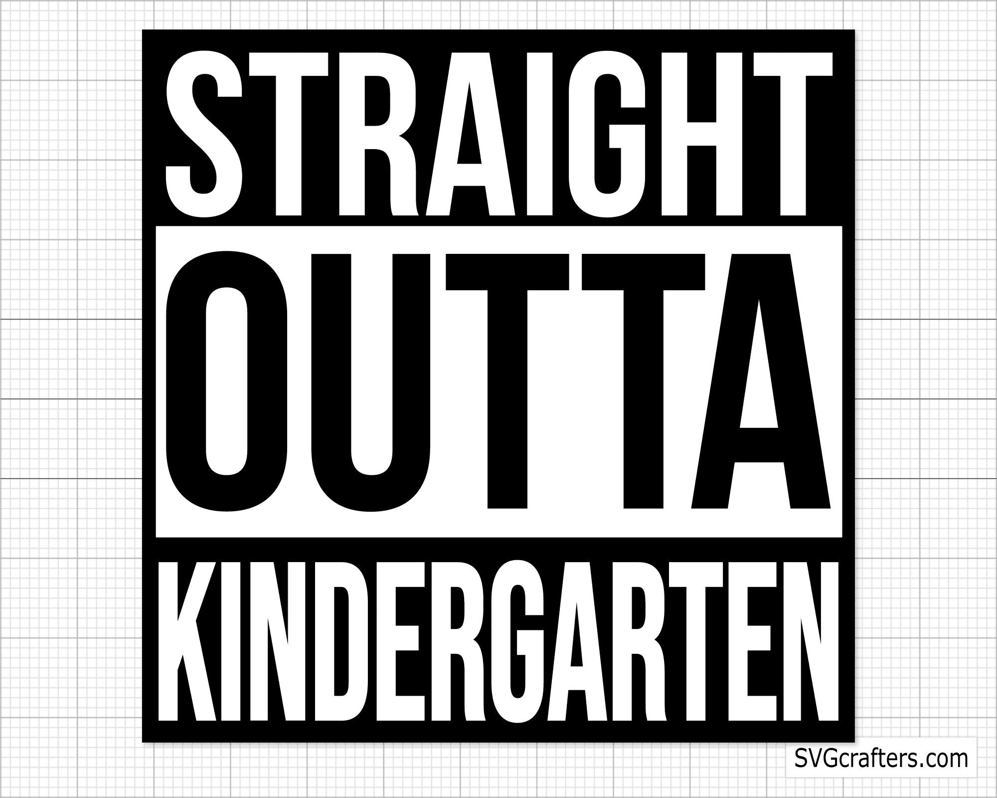 Straight Outta Kindergarten Svg Kindergarten Svg Straight Etsy New