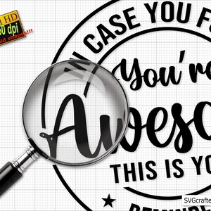 In Case You Forget You Are Awesome Svg Best Friend Svg - Etsy