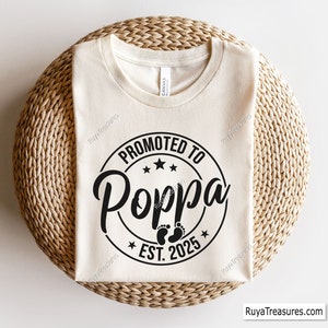 Promoted to Poppa Svg Png, Poppa Svg, Papa Svg, Baby Announcement Svg, Established Svg, Daddy ...