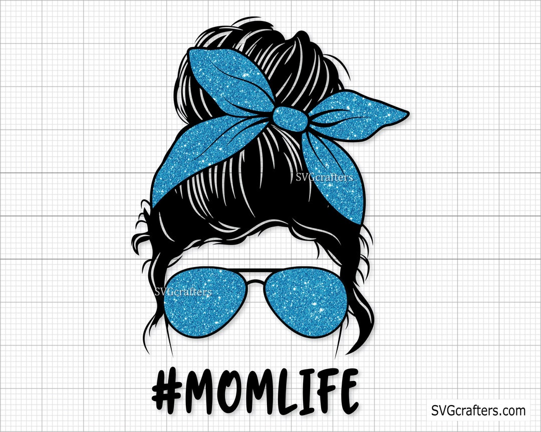 Momlife Png, Messy Bun Hair Png, Mom Skull Png, Mom Life Kid Life ...