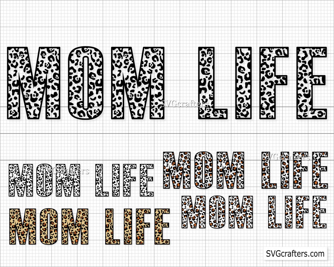 Leopard Mom Life Svg Leopard Print Svg Mom Leopard Png Mom | Etsy