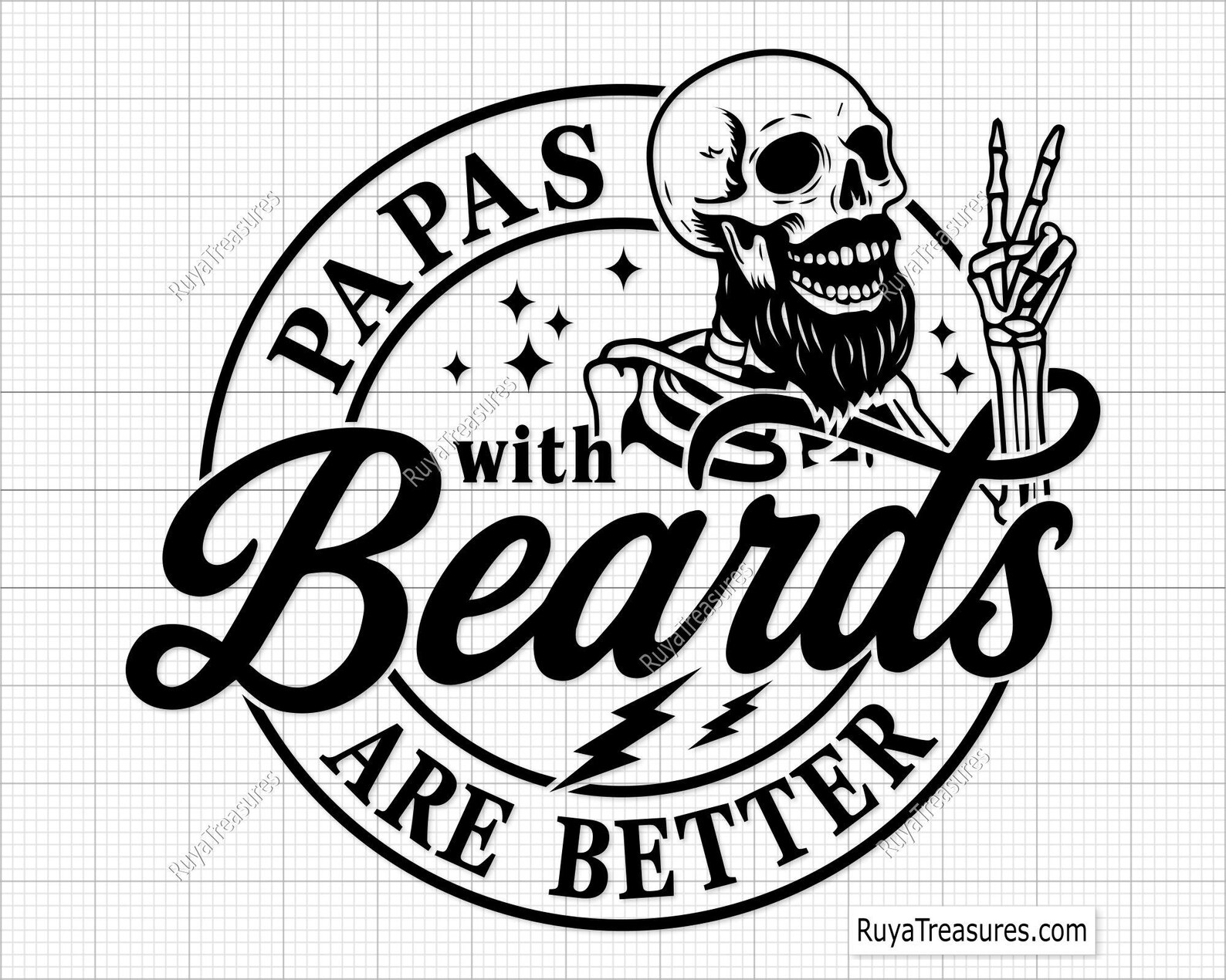 Papas With Beards Are Better Svg, Papa Svg, Funny Bearded Papa Svg, Dad ...