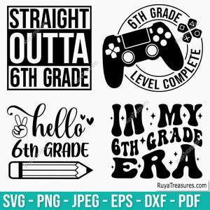 6th Grade Svg Bundle, Sixth Grade Svg, Back to School Svg, 6th Grade ...
