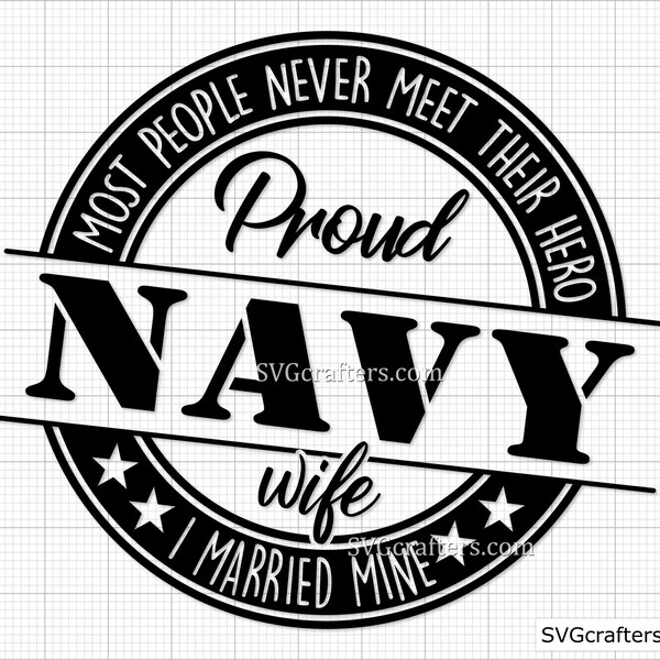 Proud Navy Wife Svg - Etsy