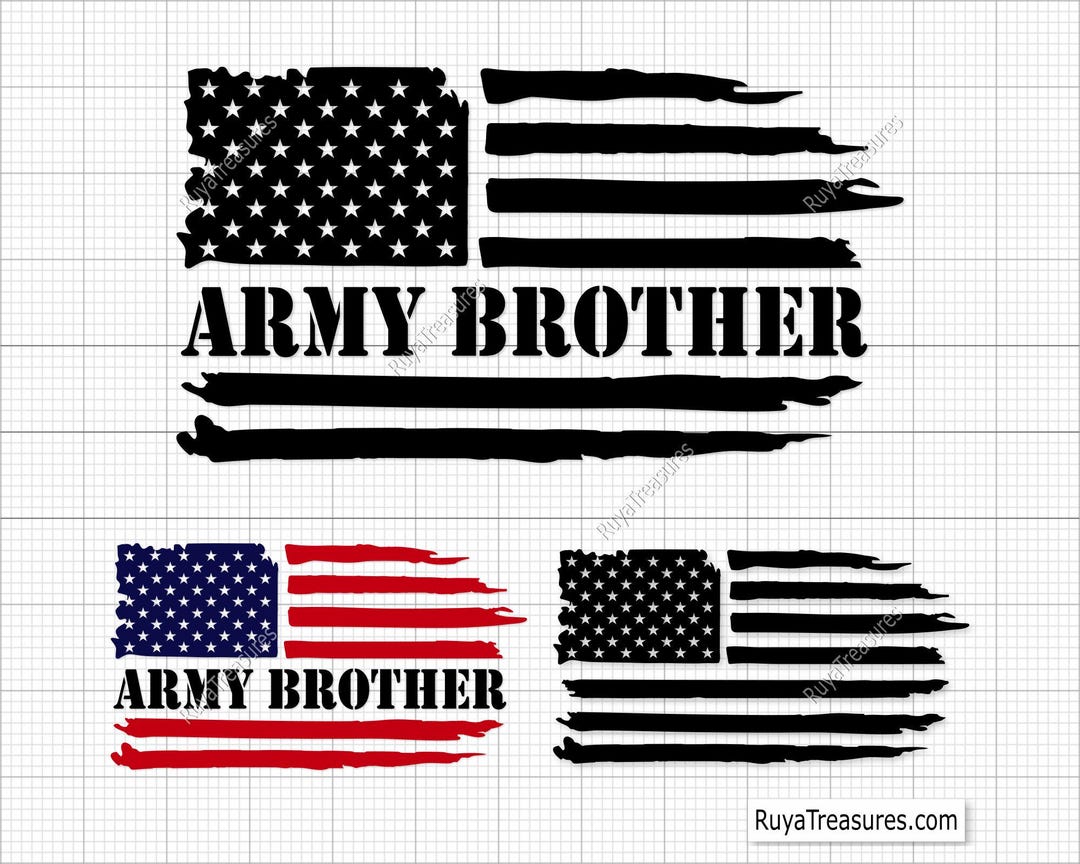 Army Brother Svg Png, Military Family Svg, US Army Support Svg, Soldier ...