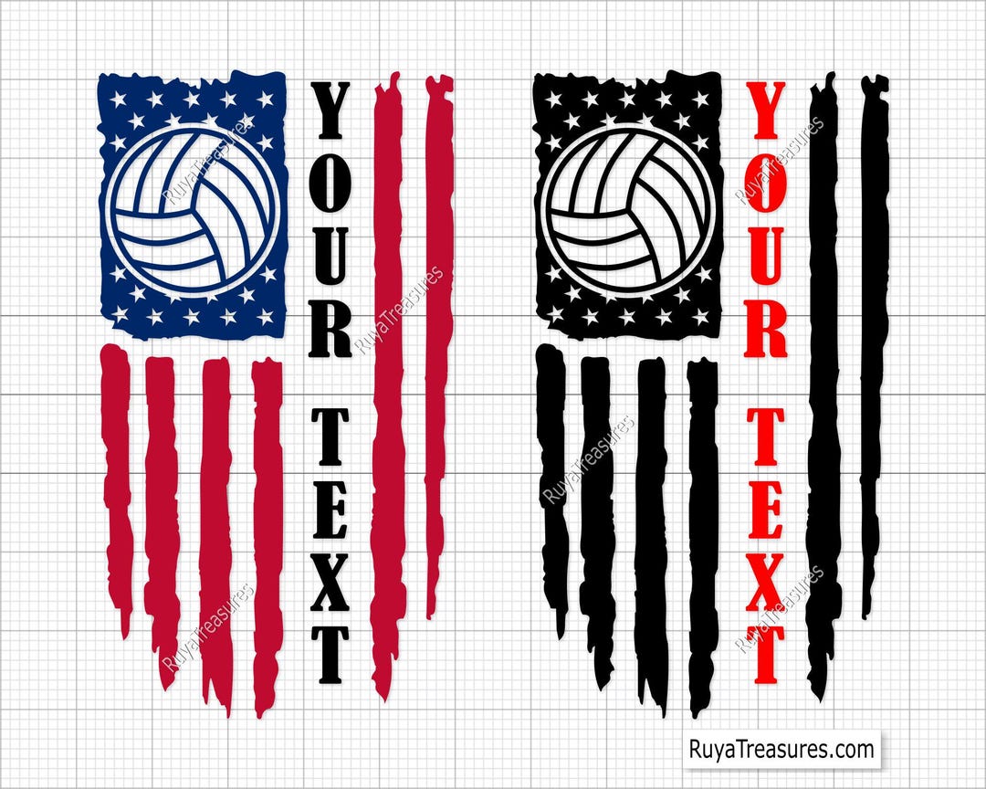 Custom Volleyball Flag Svg Png, Personalize It Volleyball Svg ...