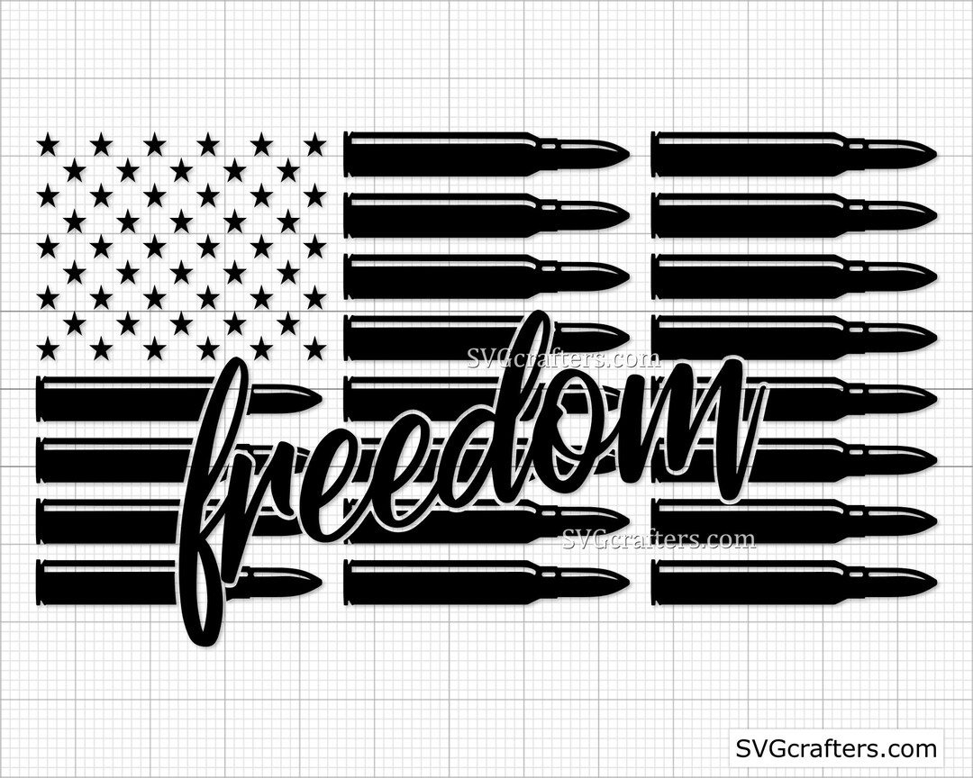 Freedom Bullet Flag Svg Gun Flag Svg Rifle Flag Svg Guns Svg 2nd Amendment Svg Military Svg
