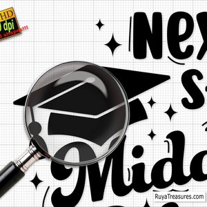 Next Stop Middle School Svg, Fifth 5th Grade Graduate, 5th Grade Gift ...