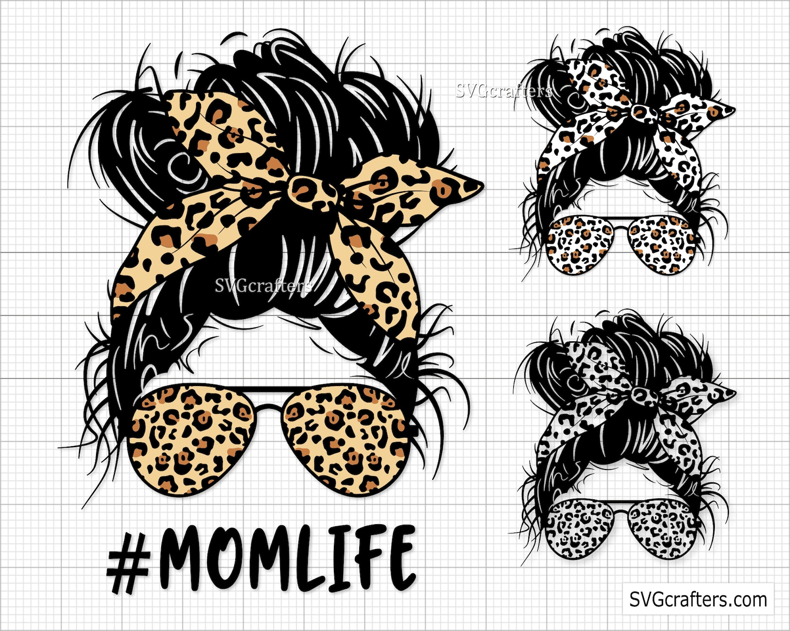 Mom Life Kid Life Digital Download, Momlife Png Svg, Messy Bun Hair Svg ...