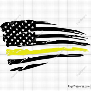 Thin Yellow Line Flag Svg, Dispatcher Svg, 911 Dispatcher Svg, Dispatch ...