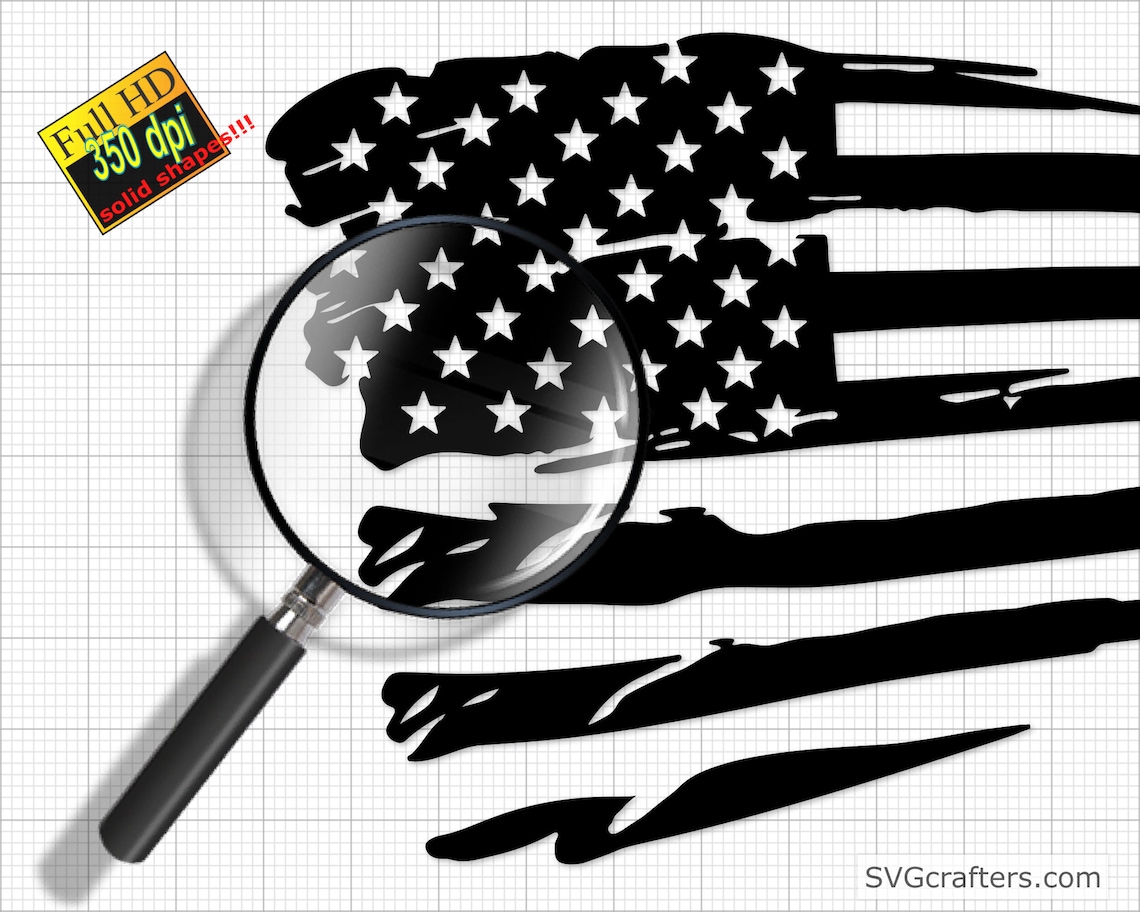 Distressed American Flag SVG USA Flag Svg 4th July Svg | Etsy
