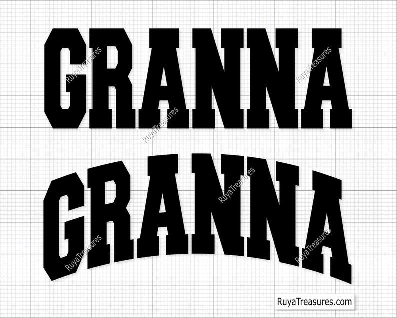 Granna Varsity Svg Png, Granna Varsity Curved Svg, Granna Varsity ...