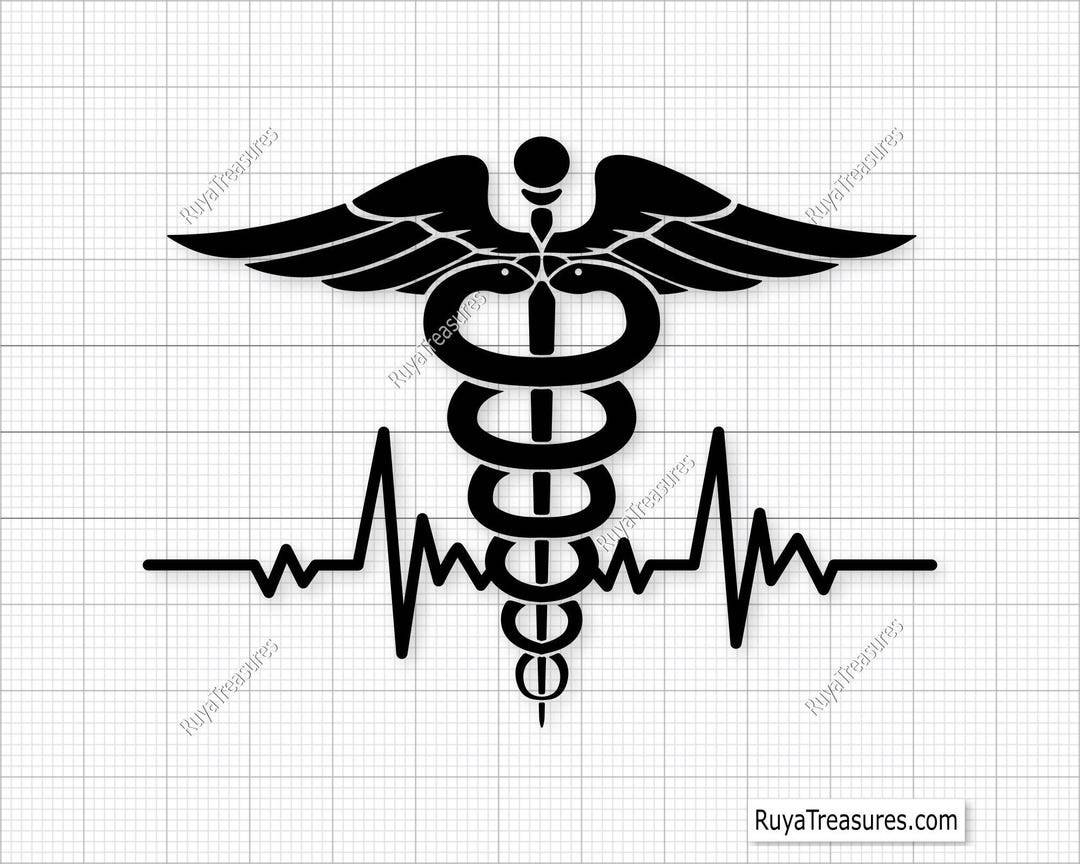 Caduceus Svg, Caduceus Vector, Caduceus Png, Nurse Heartbeat Svg ...