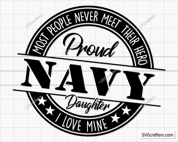 Proud Navy Daughter Svg Army Svg Navy Wife Svg Military - Etsy