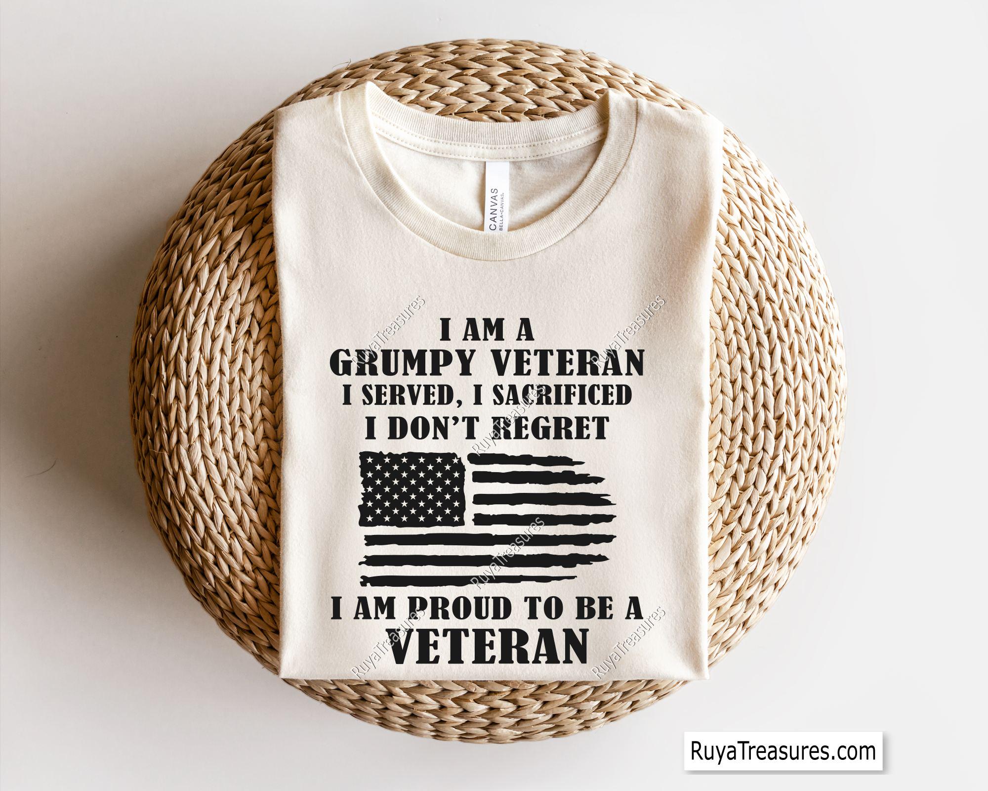 I Am A Grumpy Veteran Svg, Veteran Svg, Military Svg, Patriotic Svg ...